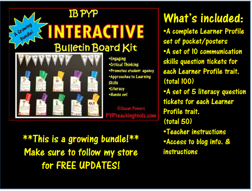 IB PYP LEARNER PROFILE INTERACTIVE BULLETIN BOARD – PYP TEACHING TOOLS