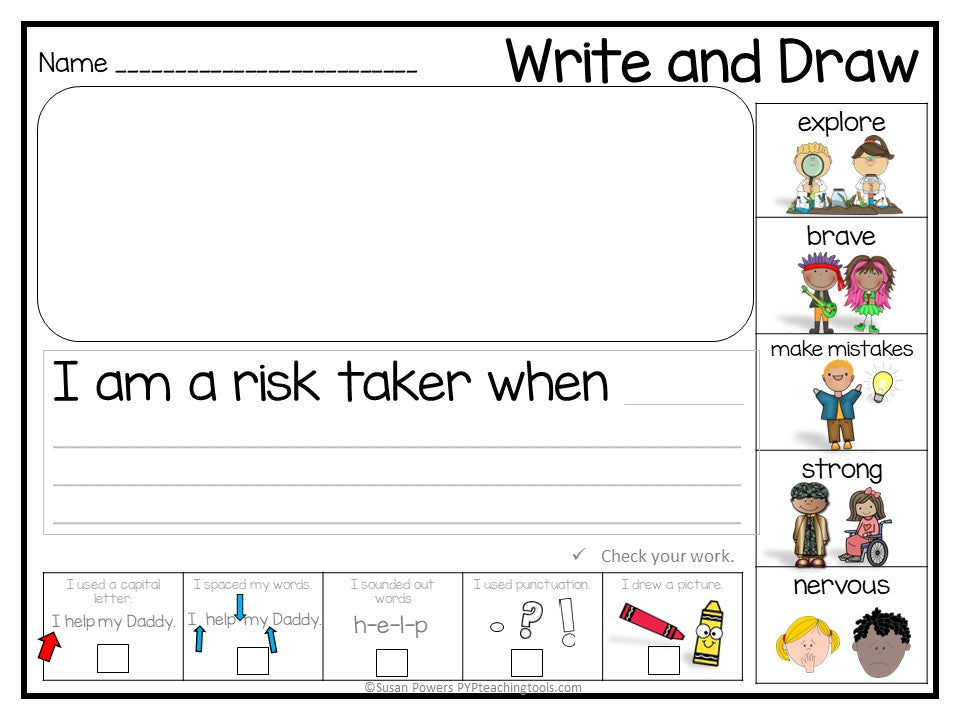 Early Years IB PYP Learner Profile Write & Draw – PYP TEACHING TOOLS