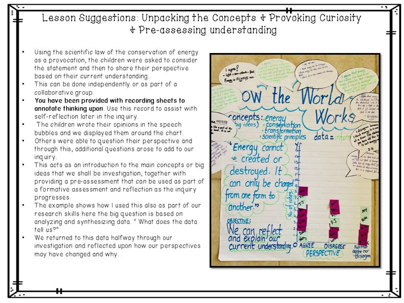 IB PYP Inquiry into Energy - How the World Works – PYP TEACHING TOOLS