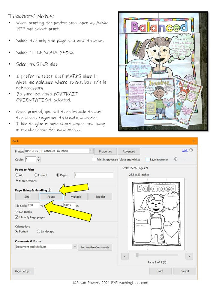 IB PYP Create Your Own Learner Profile Posters Project K-2 – PYP ...