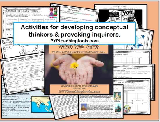IB PYP UNIT OF INQUIRY WHO WE ARE: BELIEFS & VALUES – PYP TEACHING TOOLS