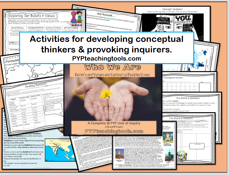 IB PYP UNIT OF INQUIRY WHO WE ARE: BELIEFS & VALUES – PYP TEACHING TOOLS